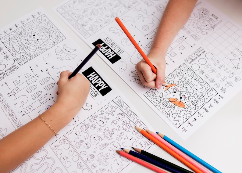 Halloween Activity Mat Preschool Activities Printable - Etsy