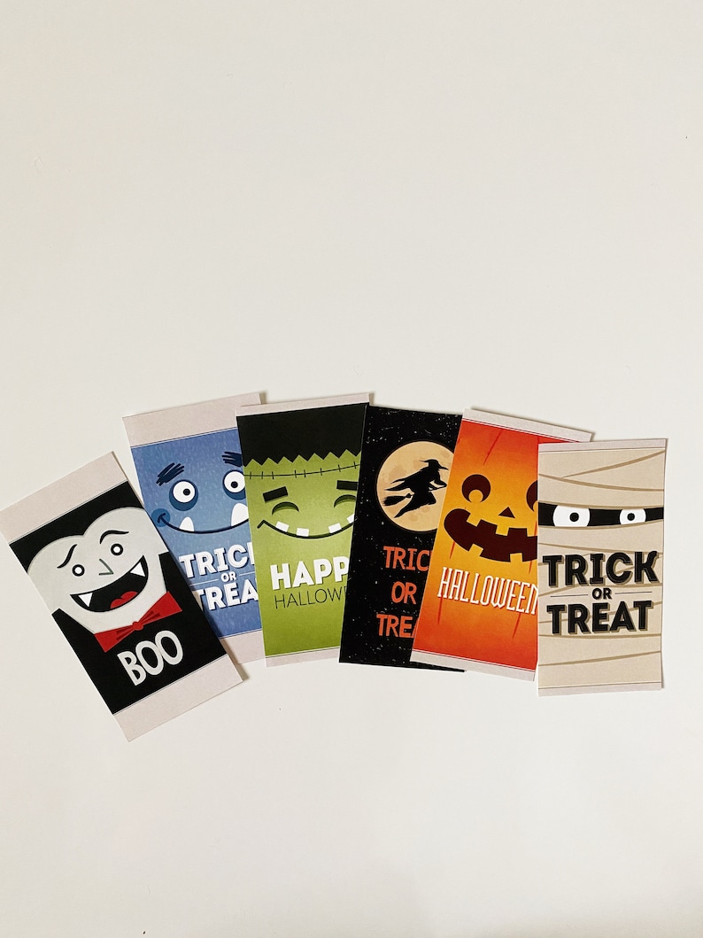 Halloween Character Bookmarks, Printable Monster Bookmarks (digital ...