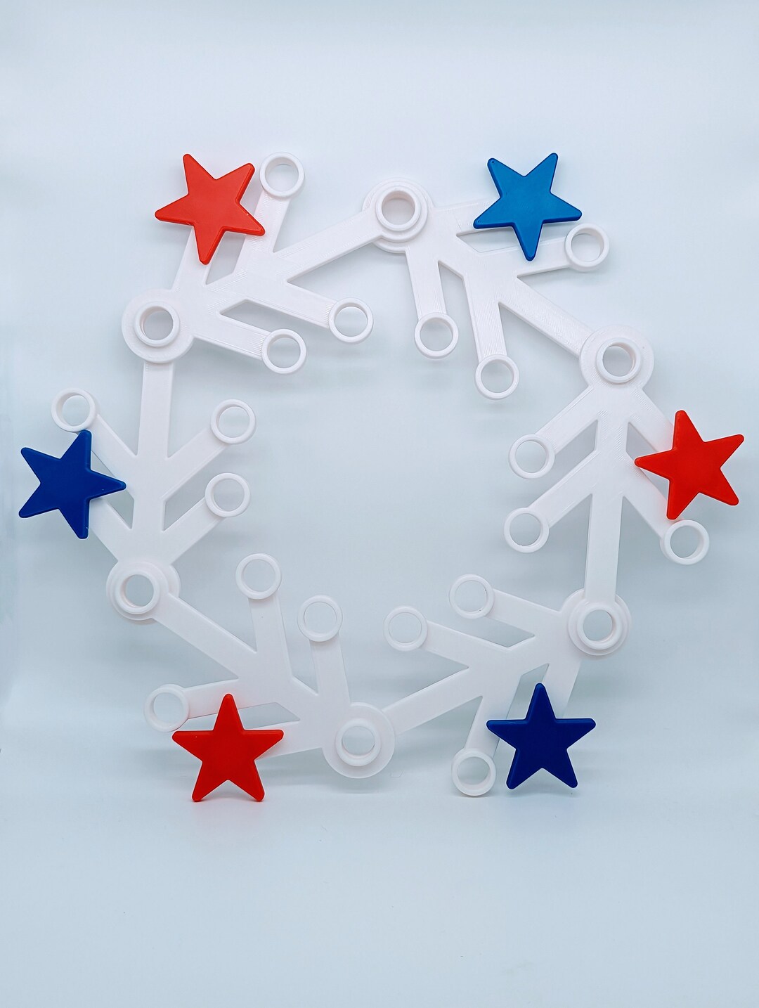 Independence Day / July 4th "lego" Inspired Wreath - Etsy