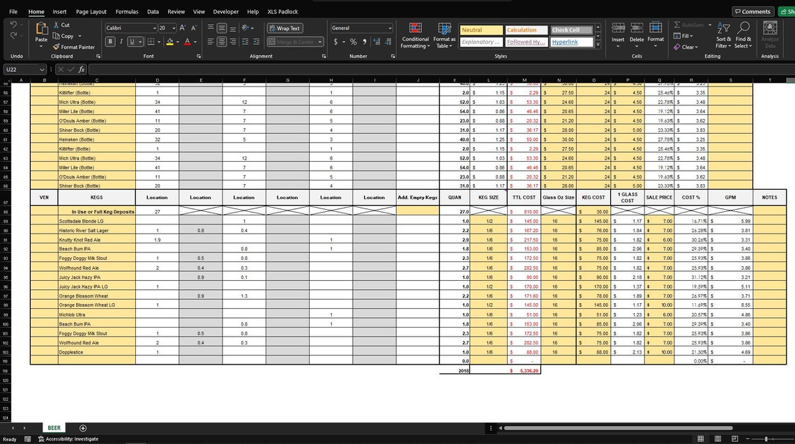 Beer Inventory and Costing - Etsy