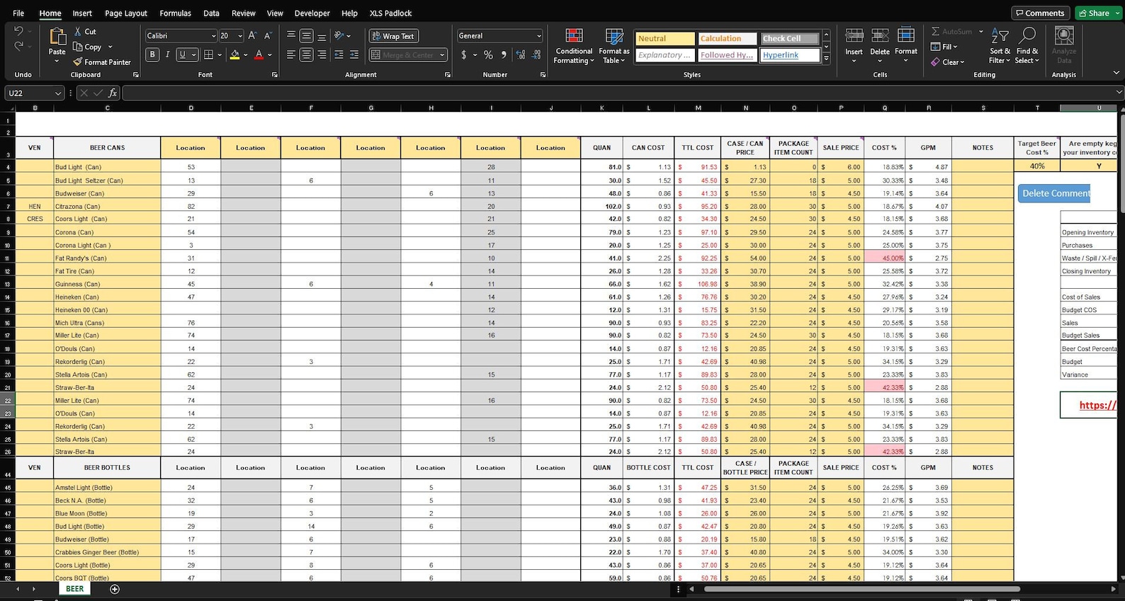 Beer Inventory and Costing - Etsy