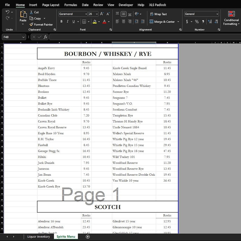 Liquor Inventory and Costing - Etsy