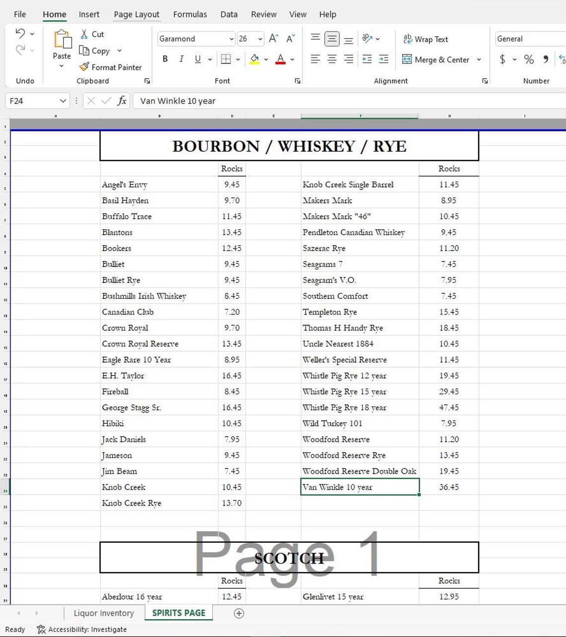 Liquor Inventory and Costing - Etsy