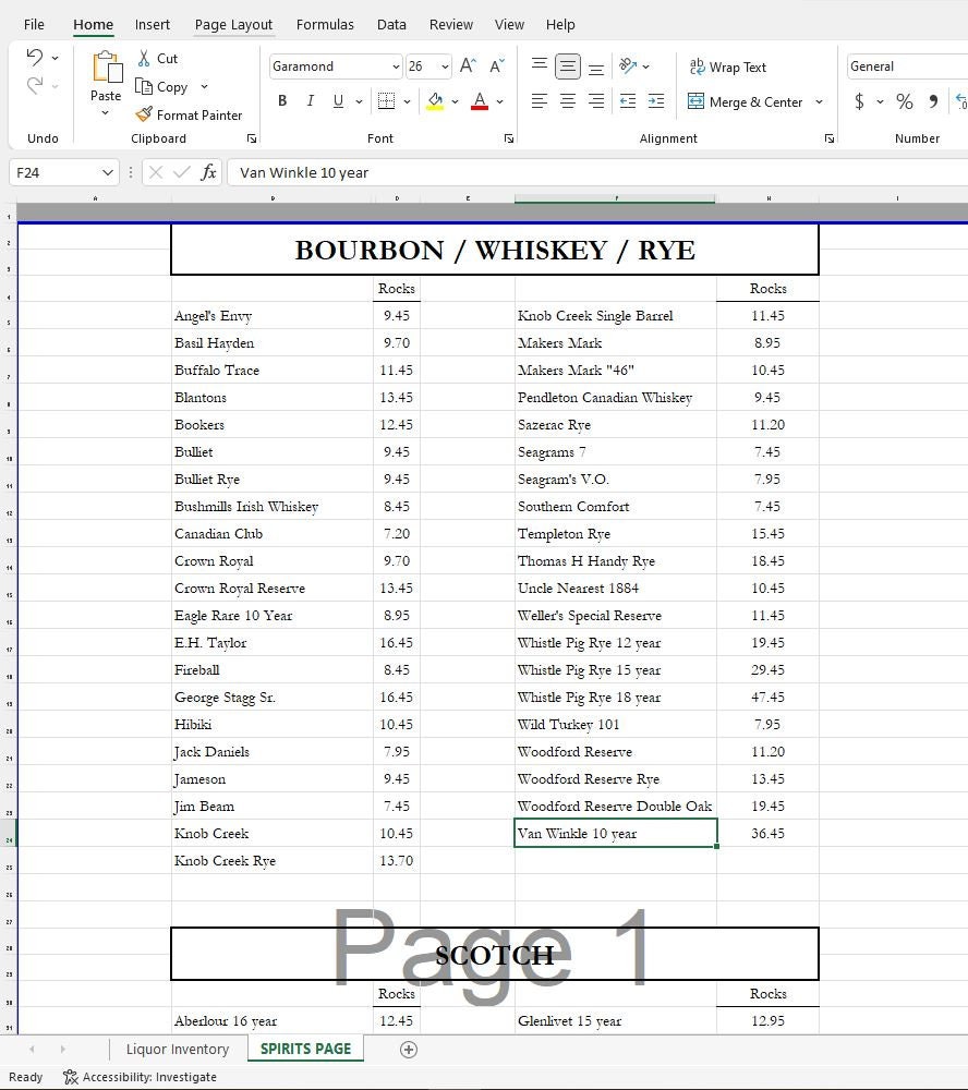 Liquor Inventory and Costing - Etsy