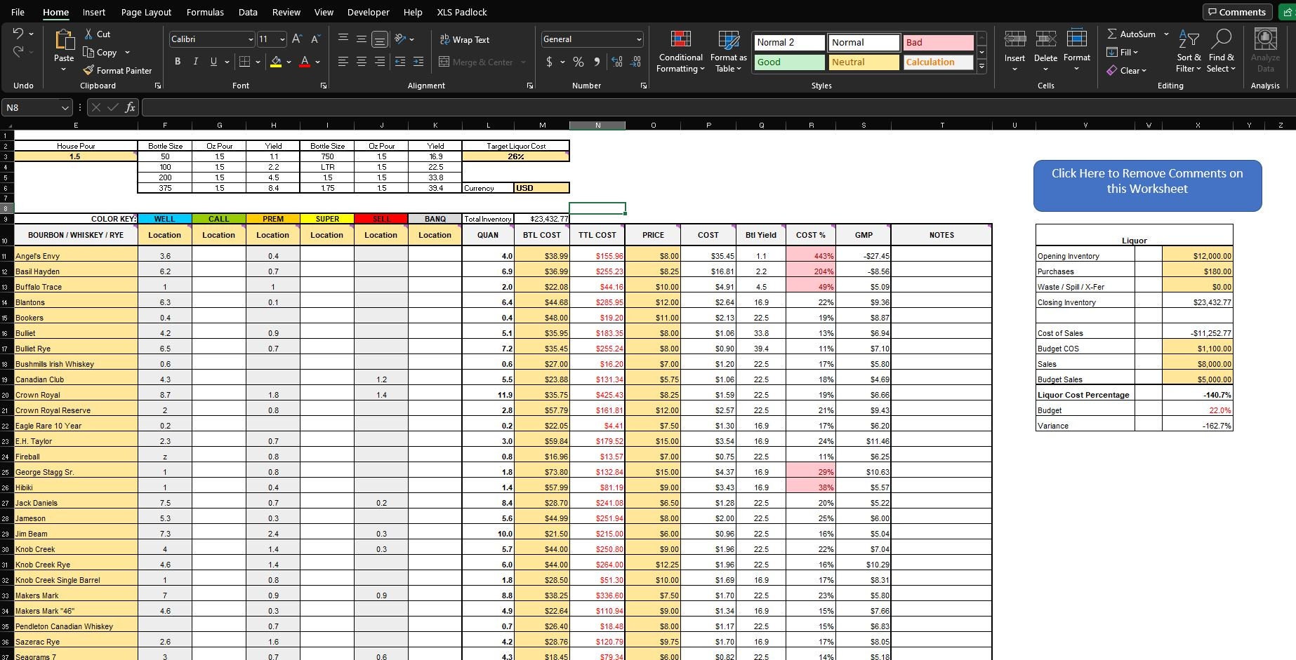 Liquor Inventory and Costing - Etsy