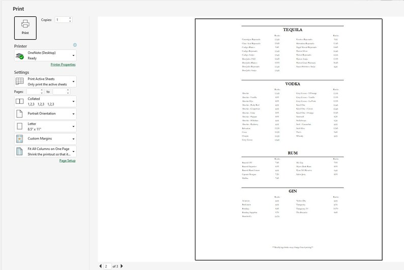 Liquor Inventory and Costing - Etsy