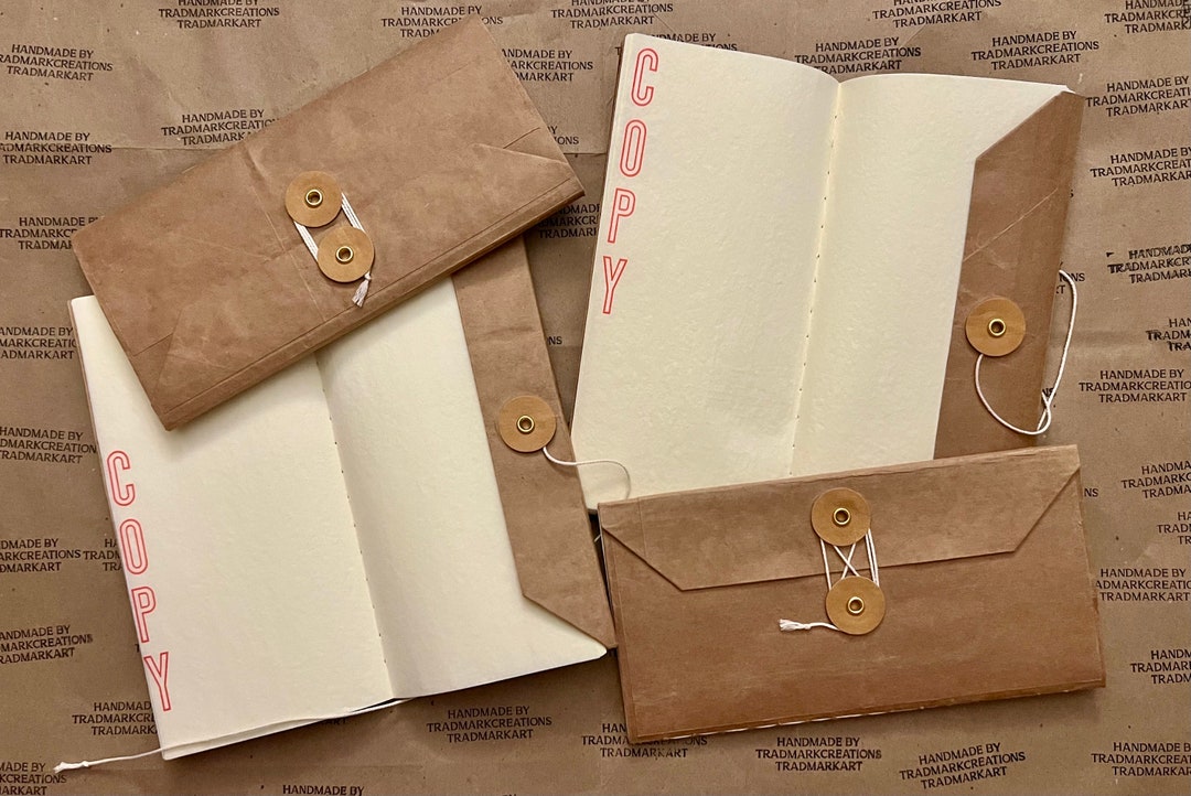 Handmade Onion Skin/copy/canary Manifold Paper File Folder Style Pocket ...