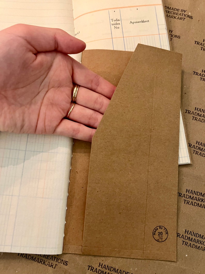 Handmade Vintage Blank Ledger, Onion Skin, and Writing Paper Notebook ...