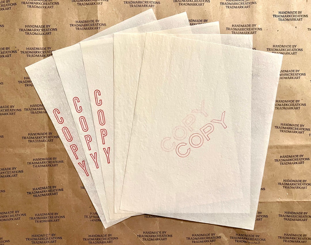 Vintage Red COPY Cockle Sub. 9 Onion Skin Paper - Letter Size (8.5" X ...