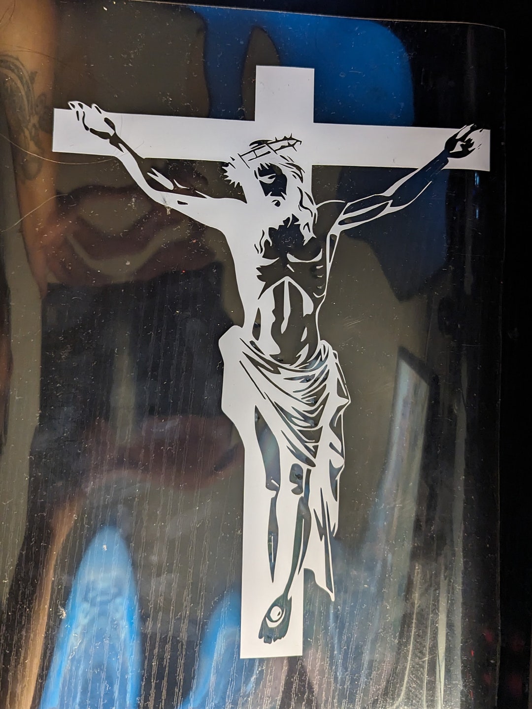 Jesus on Cross Decal/jesus Cristo Calcomanía - Etsy