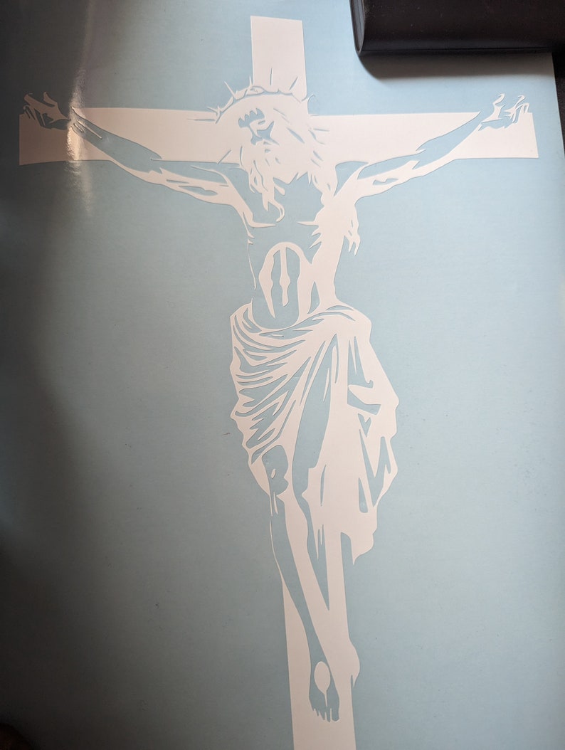 Jesus on Cross Decal/jesus Cristo Calcomanía - Etsy