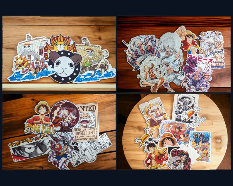 Anime One Piece/luffy Sticker Set - Etsy