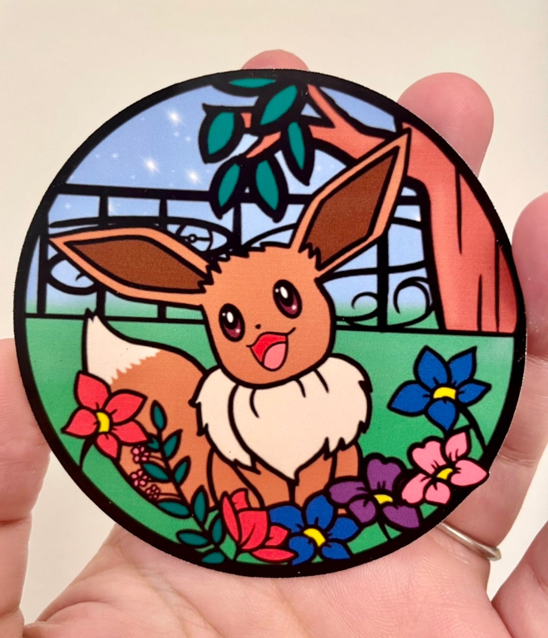 Sticker: E.V. With Flowers Sticker - Etsy