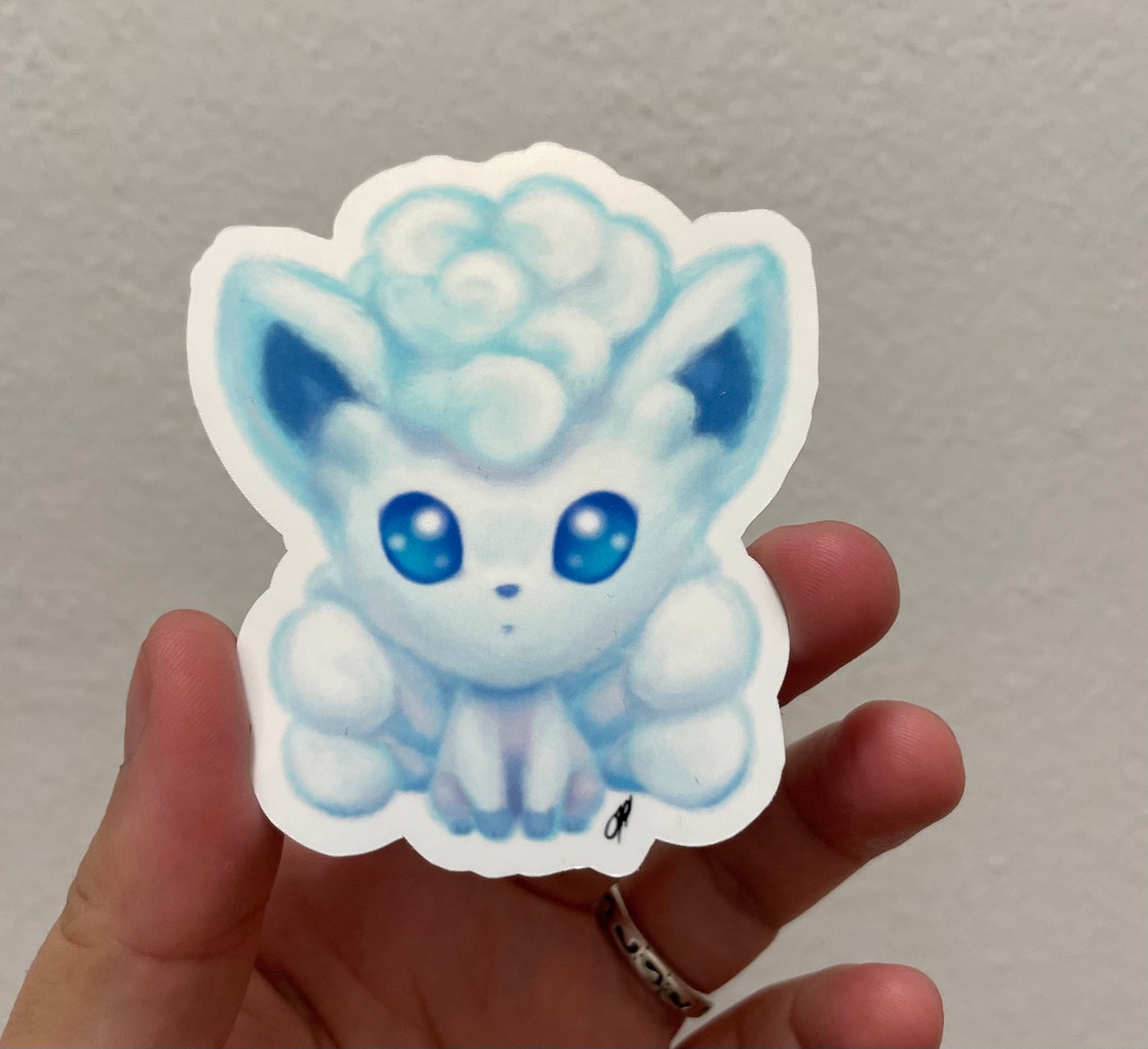 Sticker: Fuzzy Baby Snow Fox - Etsy