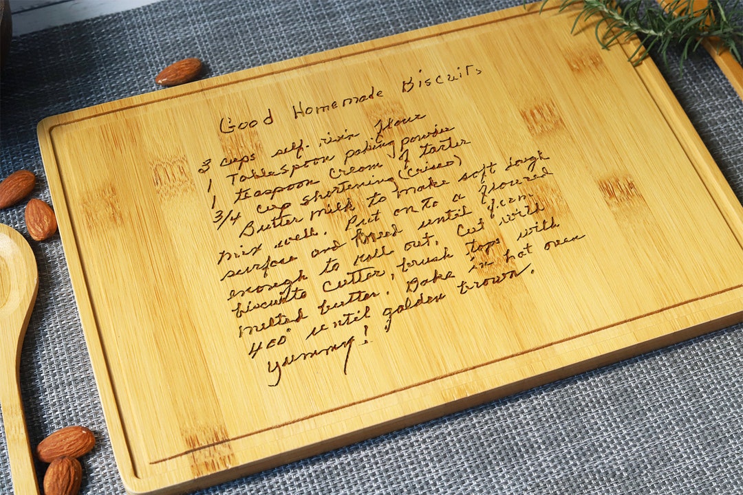 Personalized Handwritten Recipe Cutting Board Grandma's - Etsy