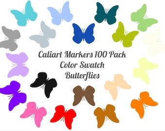Caliart Markers 100 Pack Color Swatch - Clouds - Etsy