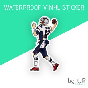 Waterproof Vinyl Sticker Fan Art of Tom Brady New England - Etsy