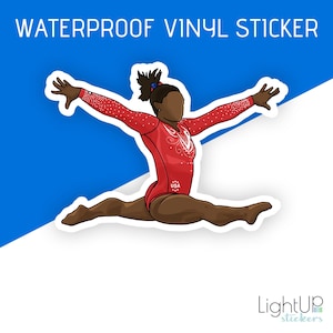 Waterproof Vinyl Sticker Fan Art of Olympic Team USA Simone Biles ...