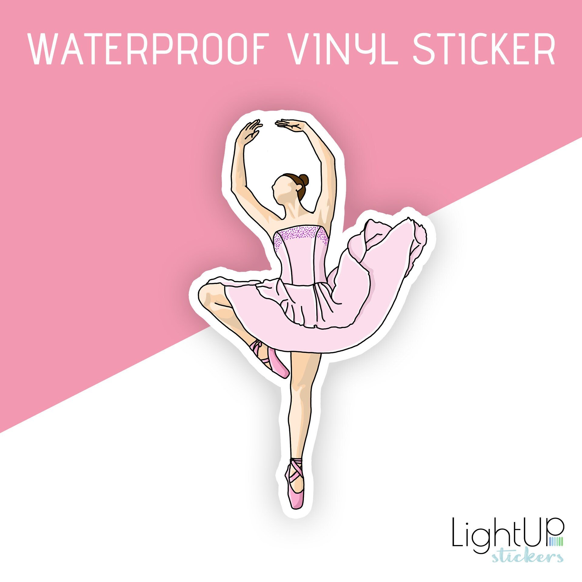 Waterproof Vinyl Sticker Ballerina Dance Sticker - Etsy