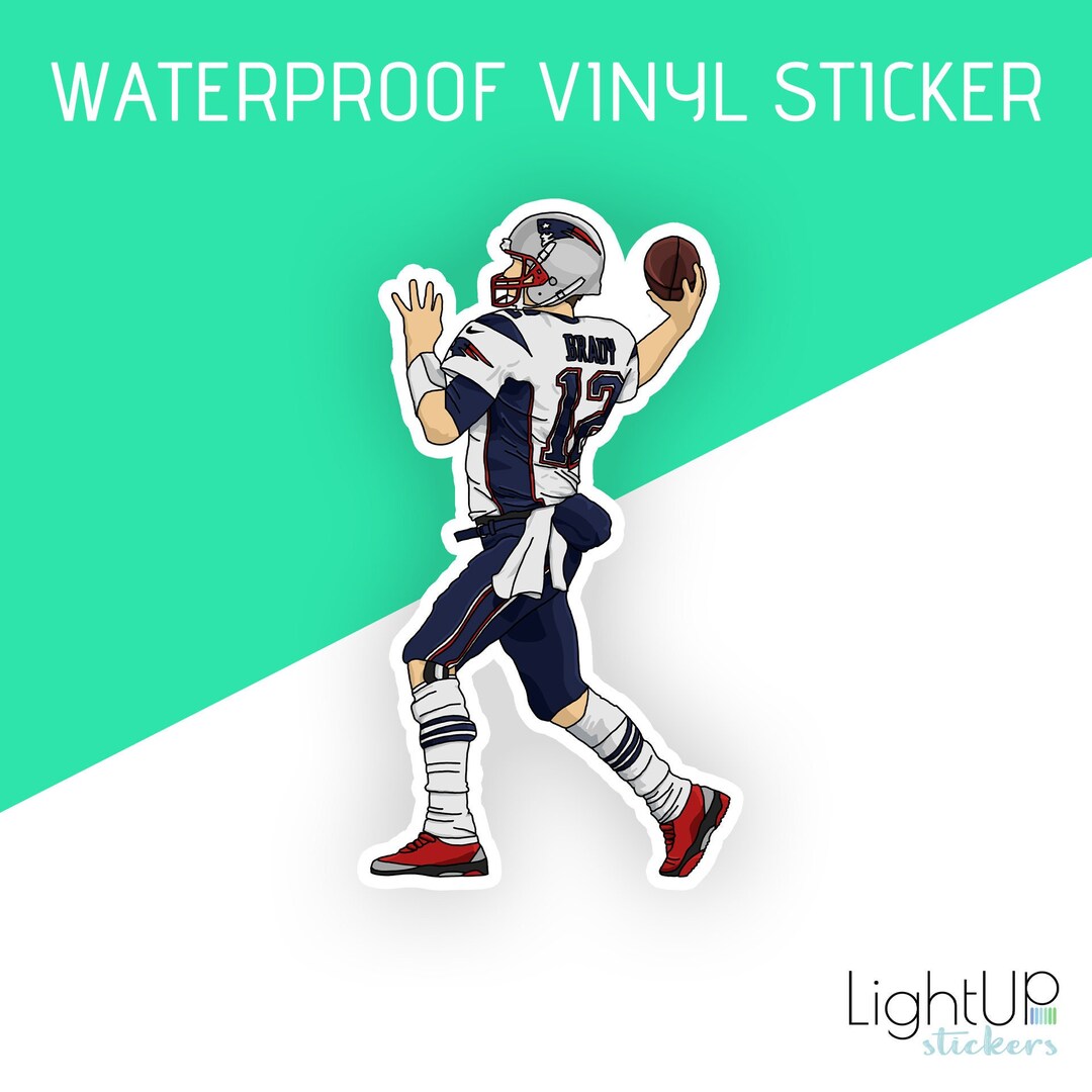 Waterproof Vinyl Sticker Fan Art of Tom Brady New England Patriots ...