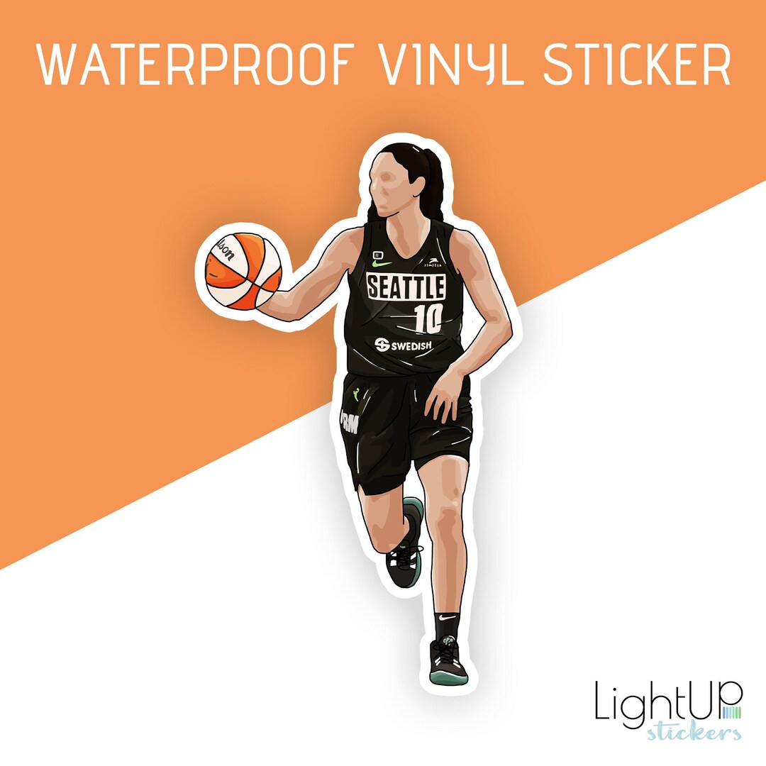 Waterproof Vinyl Sticker Fan Art WNBA Player on Bird Seattle Storm 10 ...