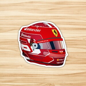 Waterproof Vinyl Sticker Formula 1 Driver Charles Leclerc 2024 Season ...