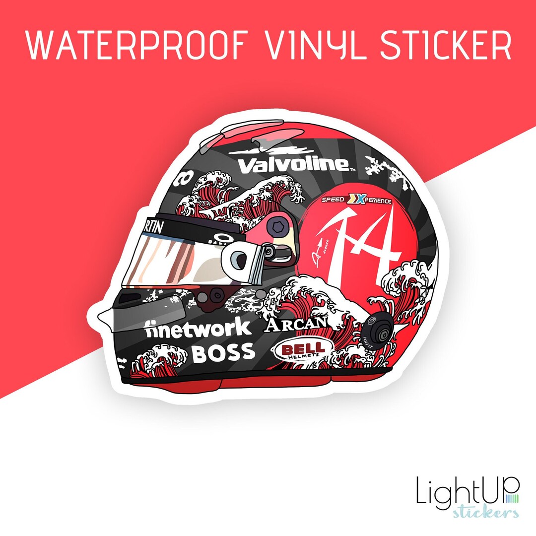 Waterproof Vinyl Sticker Fan Art Fernando Alonso Japanese Grand Prix ...