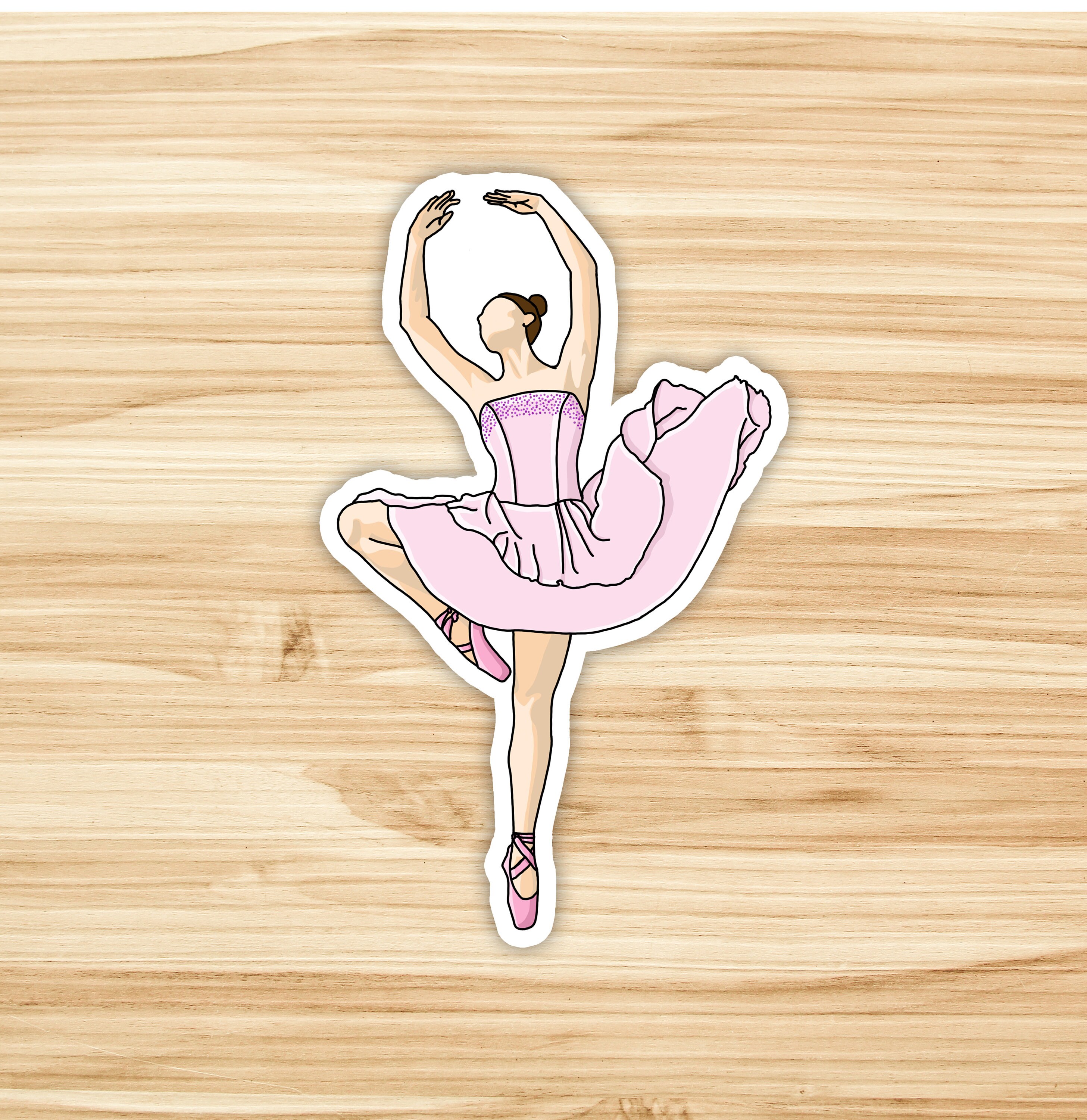 Waterproof Vinyl Sticker Ballerina Dance Sticker - Etsy