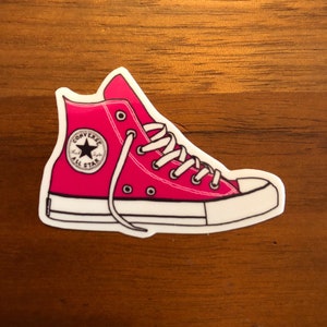 Waterproof Vinyl Sticker Fan Art of Converse Shoe Sneaker Sticker - Etsy