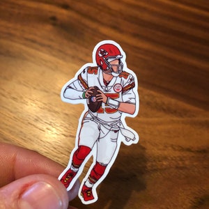 Waterproof Vinyl Sticker Fan Art of Patrick Mahomes Kansas City Chiefs ...