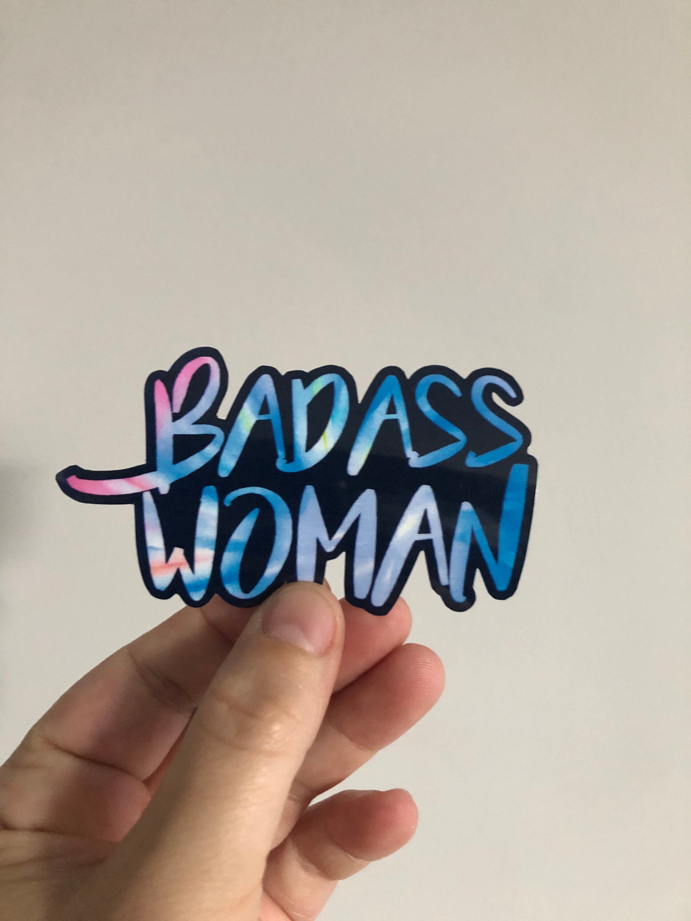 Waterproof Vinyl Sticker Badass Woman Motivational Sticker - Etsy