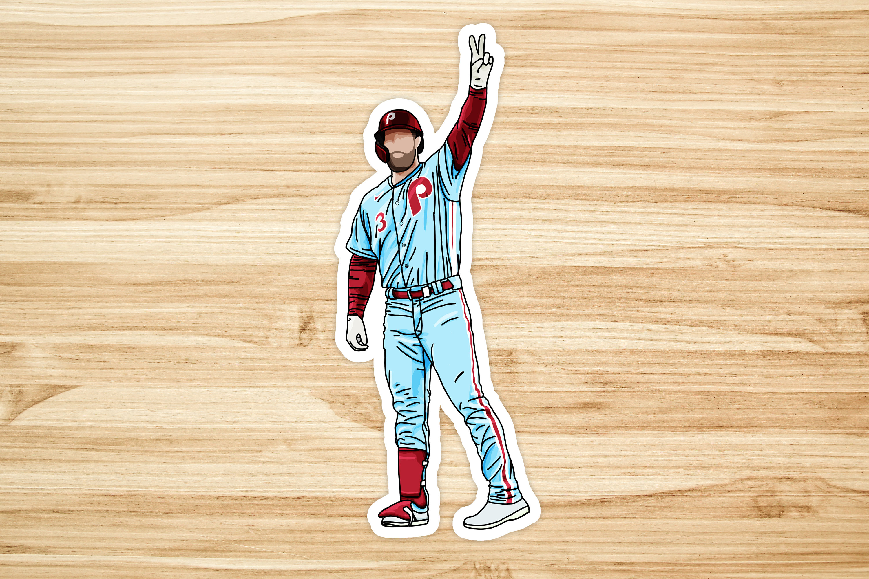 Waterproof Vinyl Sticker Fan Art of Bryce Harper - Etsy