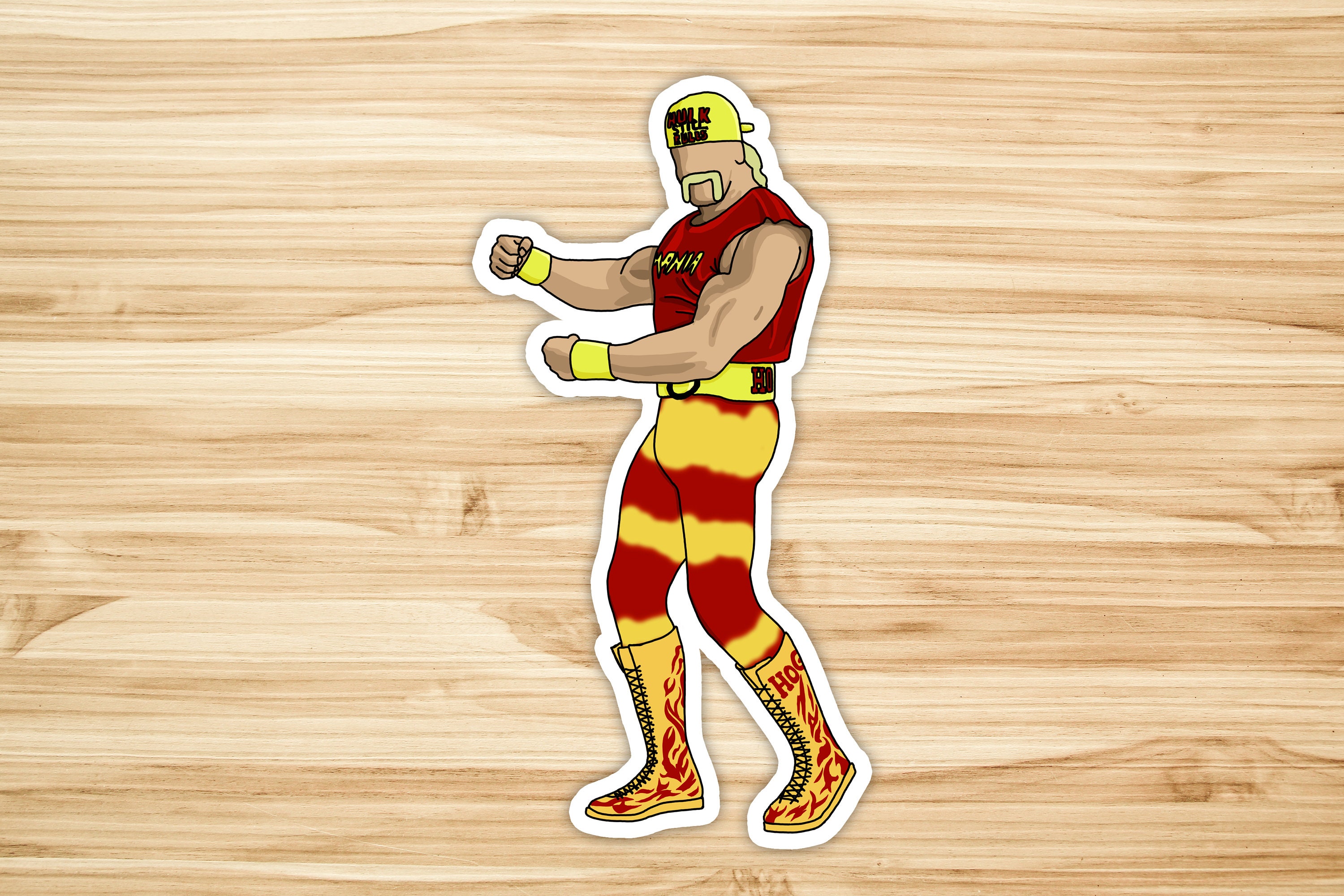 Waterproof Vinyl Sticker Fan Art of Hulk Hogan Wrestling - Etsy