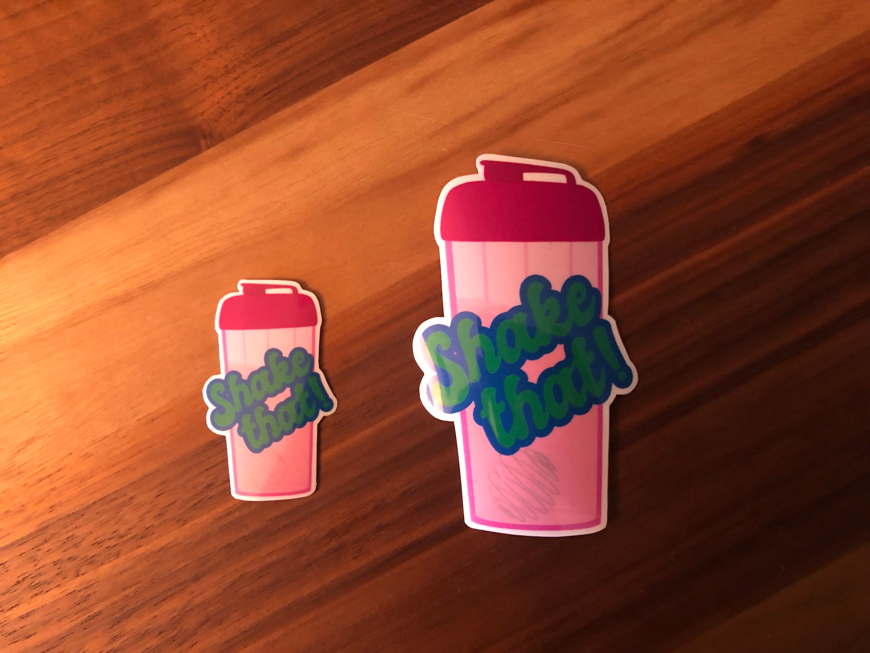 Waterproof Vinyl Sticker Shake That Gym Shaker Bottle - Etsy