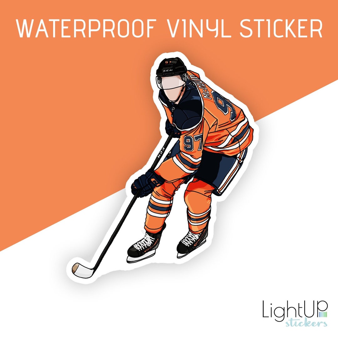 Waterproof Vinyl Sticker Fan Art of Connor Mcdavid Edmonton Oilers ...