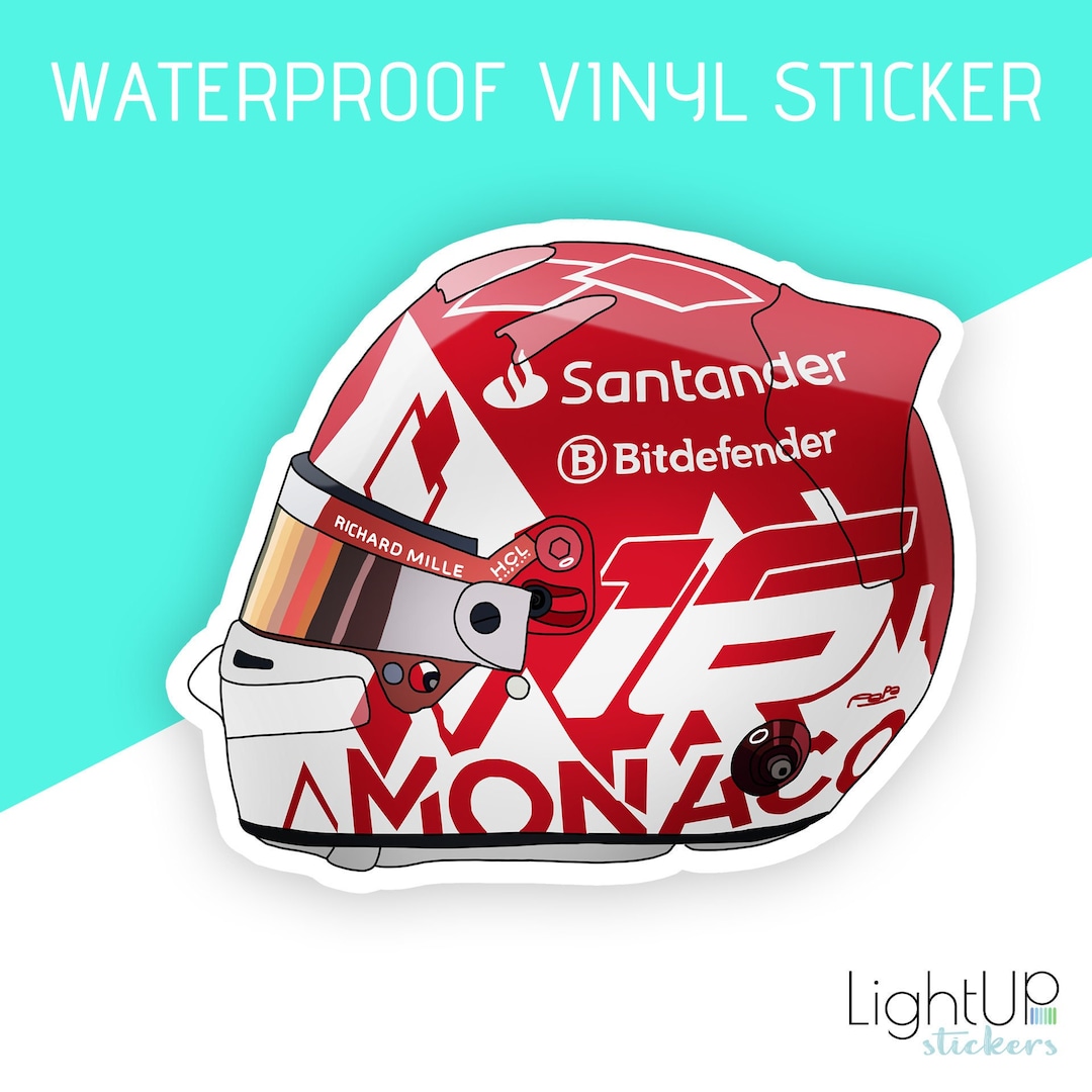 Waterproof Vinyl Sticker F1 Driver Charles Leclerc 2024 Monaco Grand ...