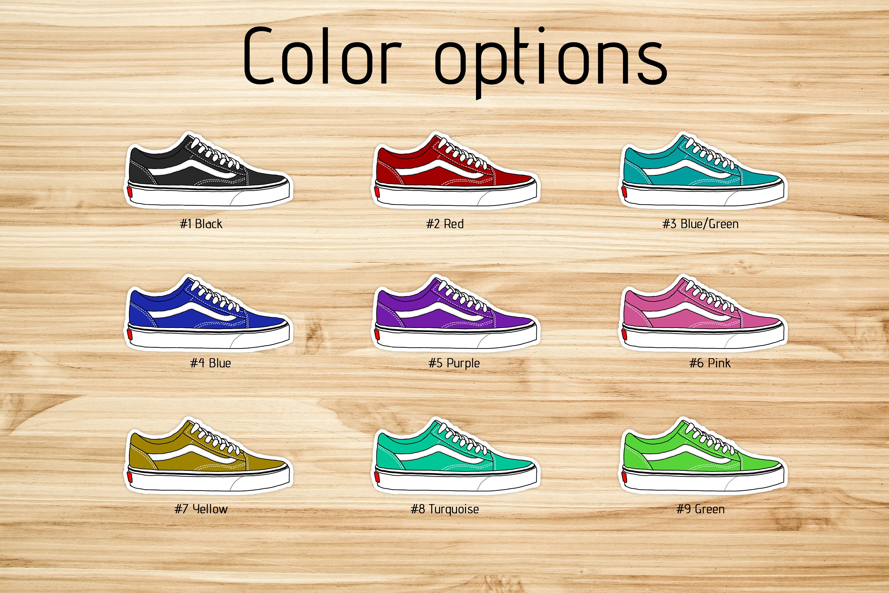 Waterproof Vinyl Sticker Fan Art of Vans Shoes Skate - Etsy