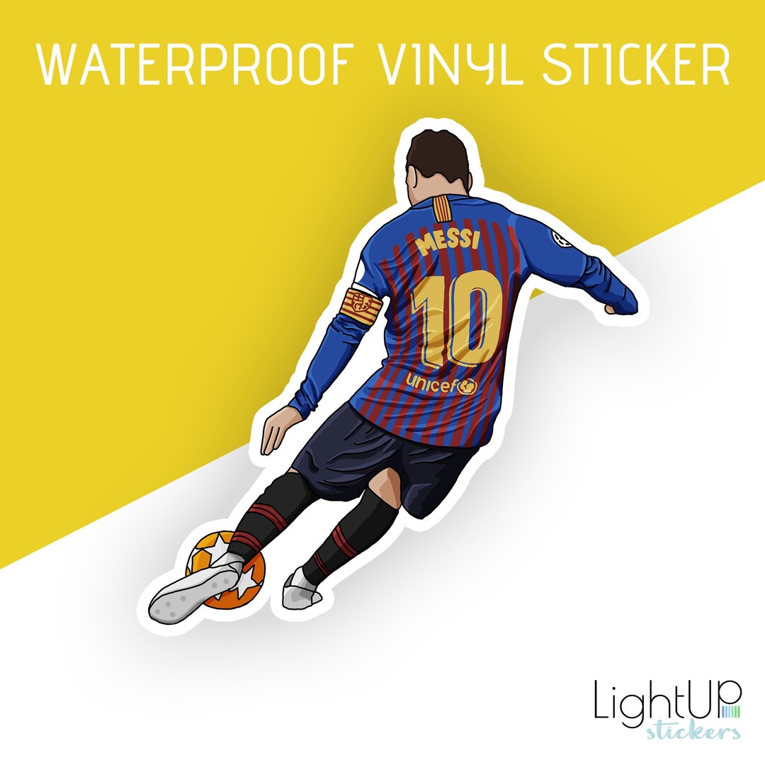 Waterproof Vinyl Sticker Fan Art of Lionel Messi FC Barcelona Soccer ...