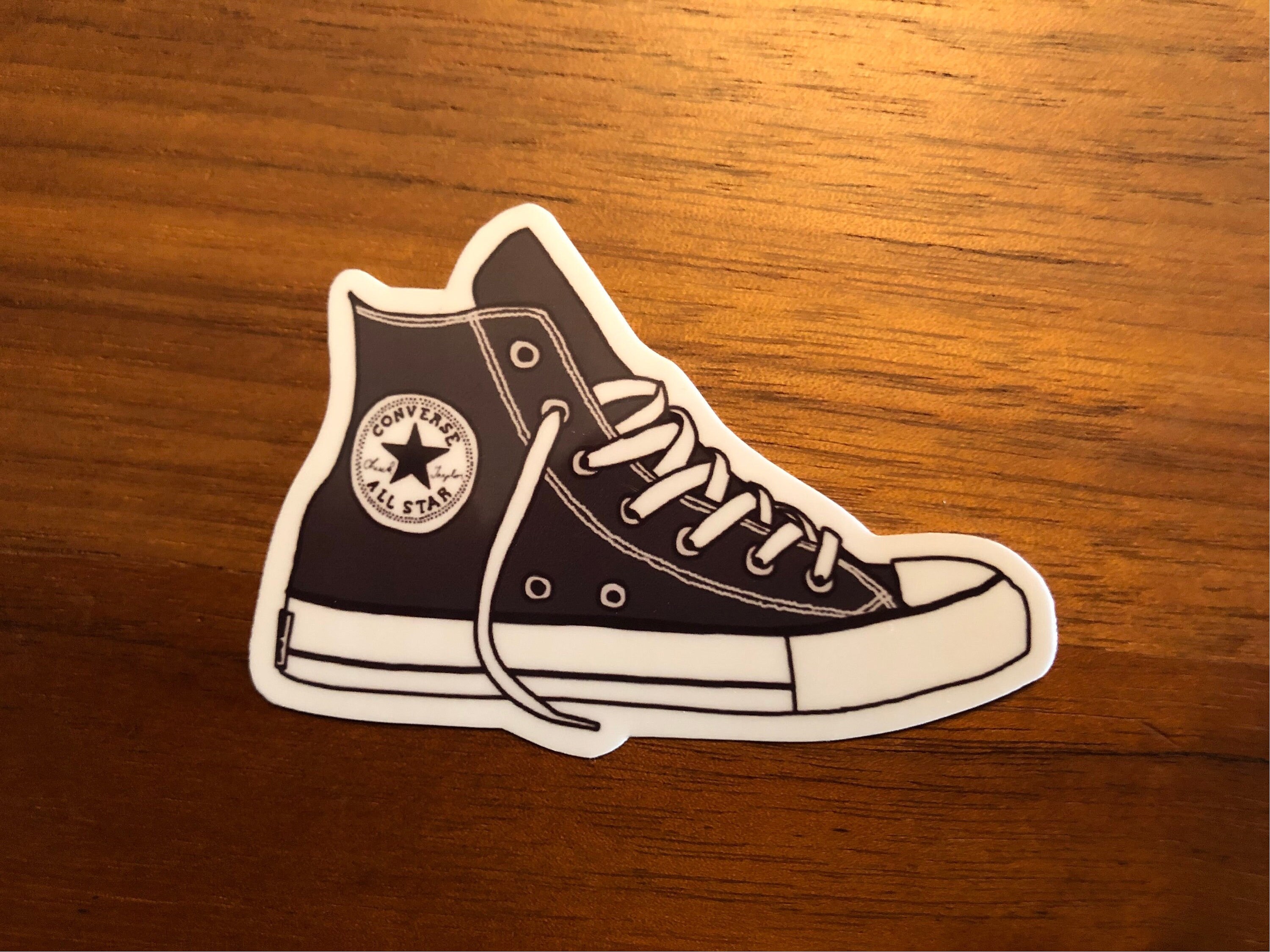 Waterproof Vinyl Sticker Fan Art of Converse Shoe Sneaker - Etsy