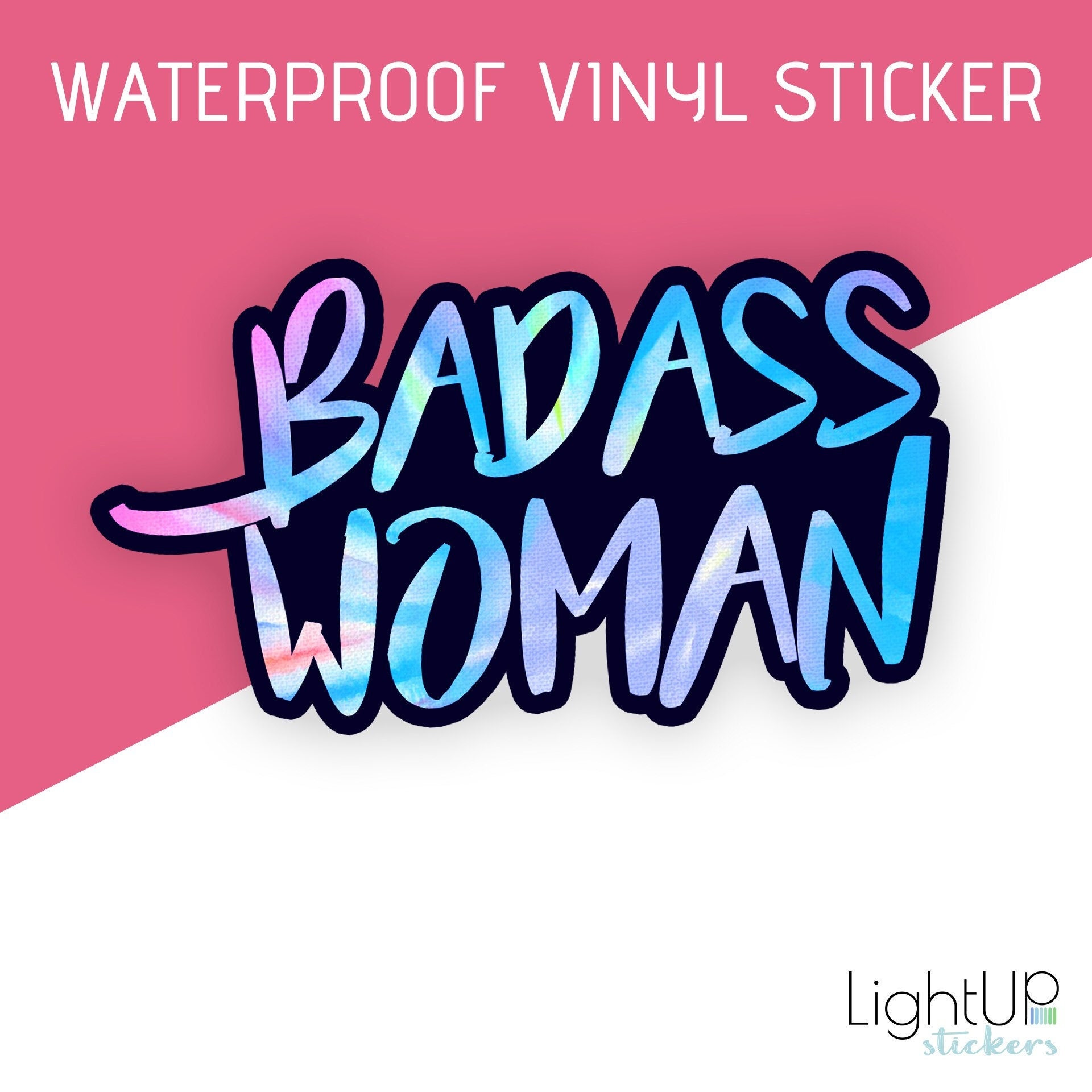 Waterproof Vinyl Sticker Badass Woman Motivational Sticker - Etsy