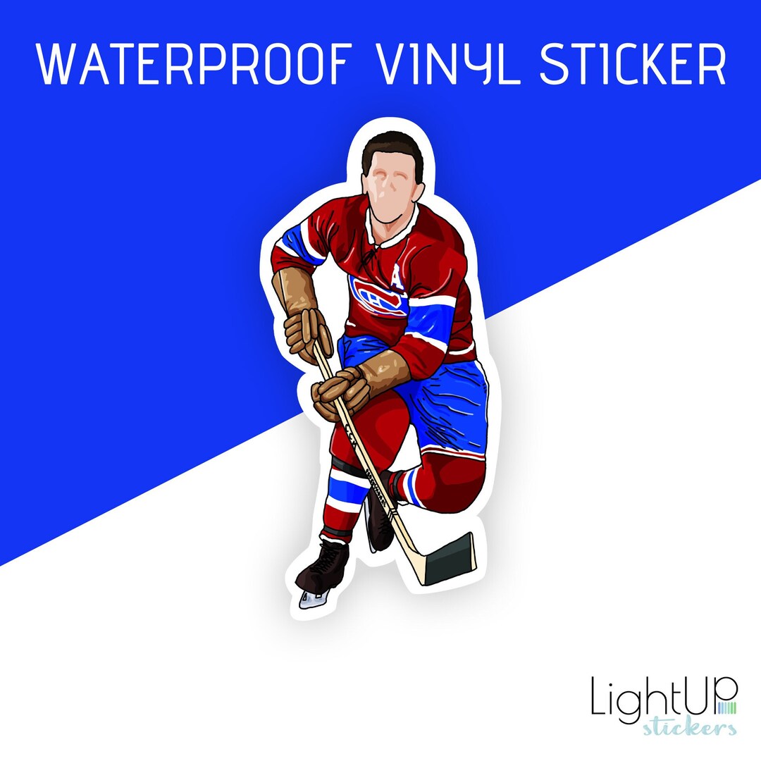 Waterproof Vinyl Sticker Fan Art Maurice Richard the Rocket Hockey ...