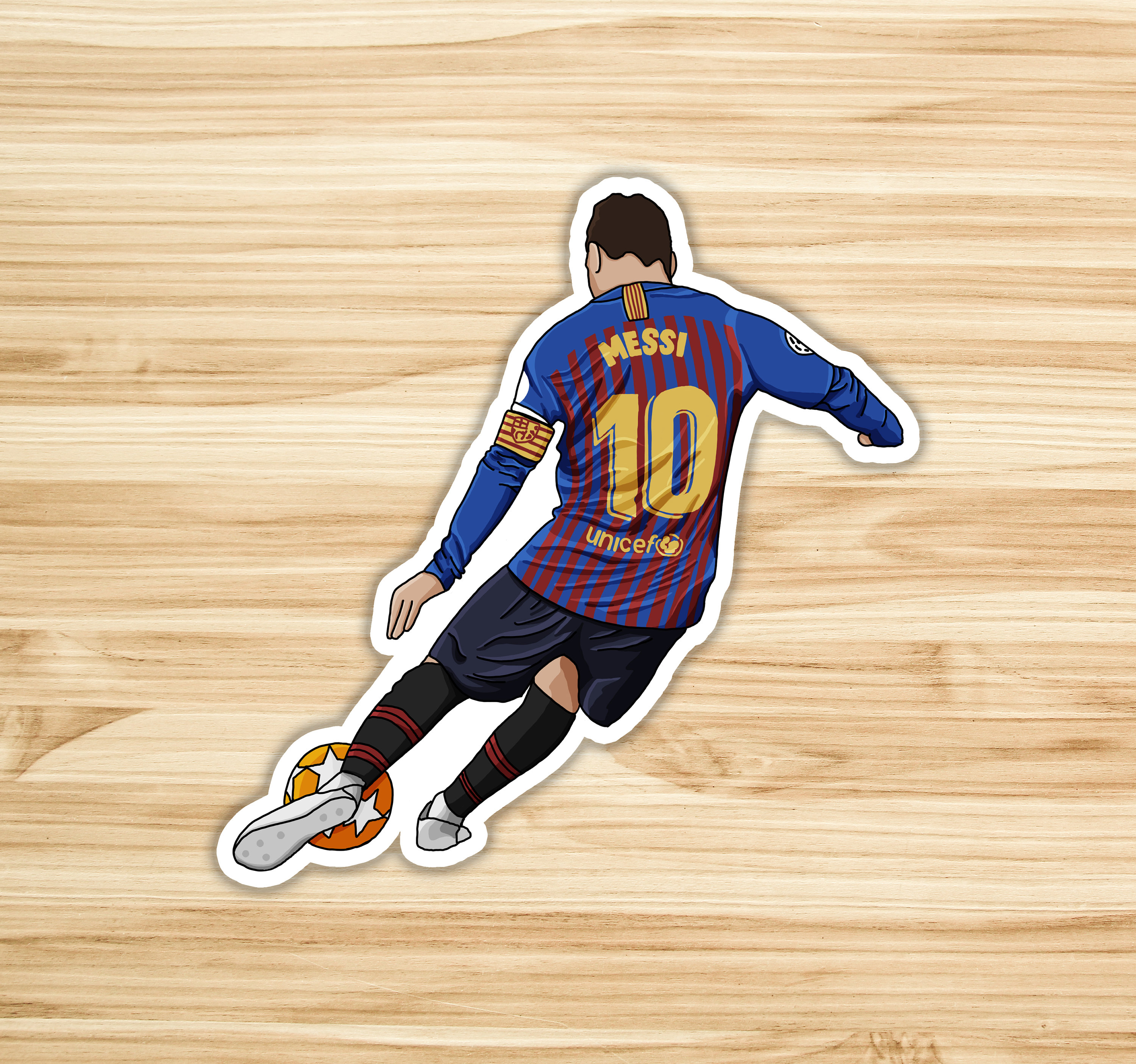 Waterproof Vinyl Sticker Fan Art of Lionel Messi FC - Etsy