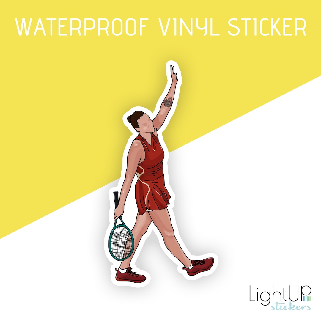 Waterproof Vinyl Sticker Fan Art of Tennis Player Aryna Sabalenka From ...