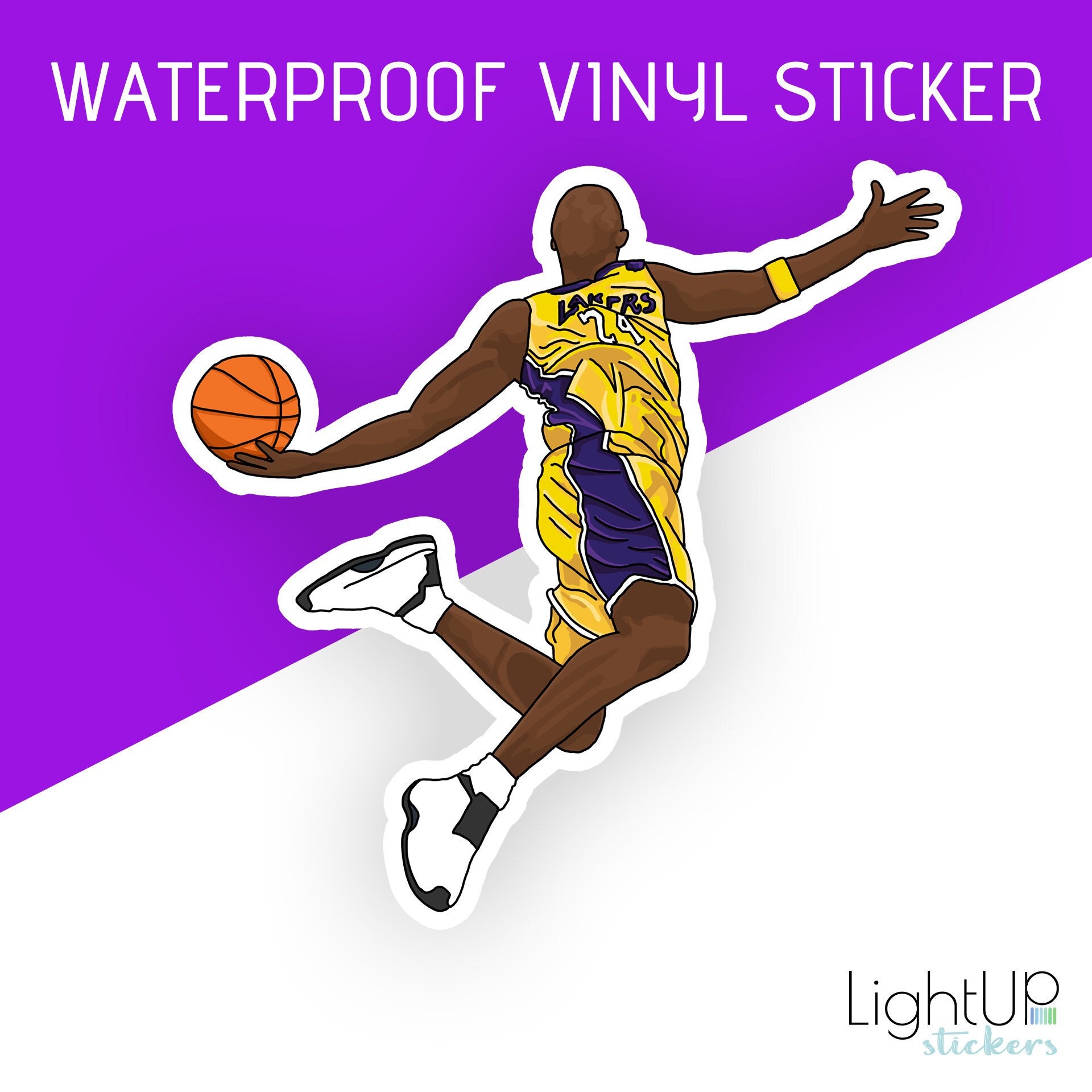 Waterproof Vinyl Sticker Kobe Bryant Lakers 24 Basketball - Etsy