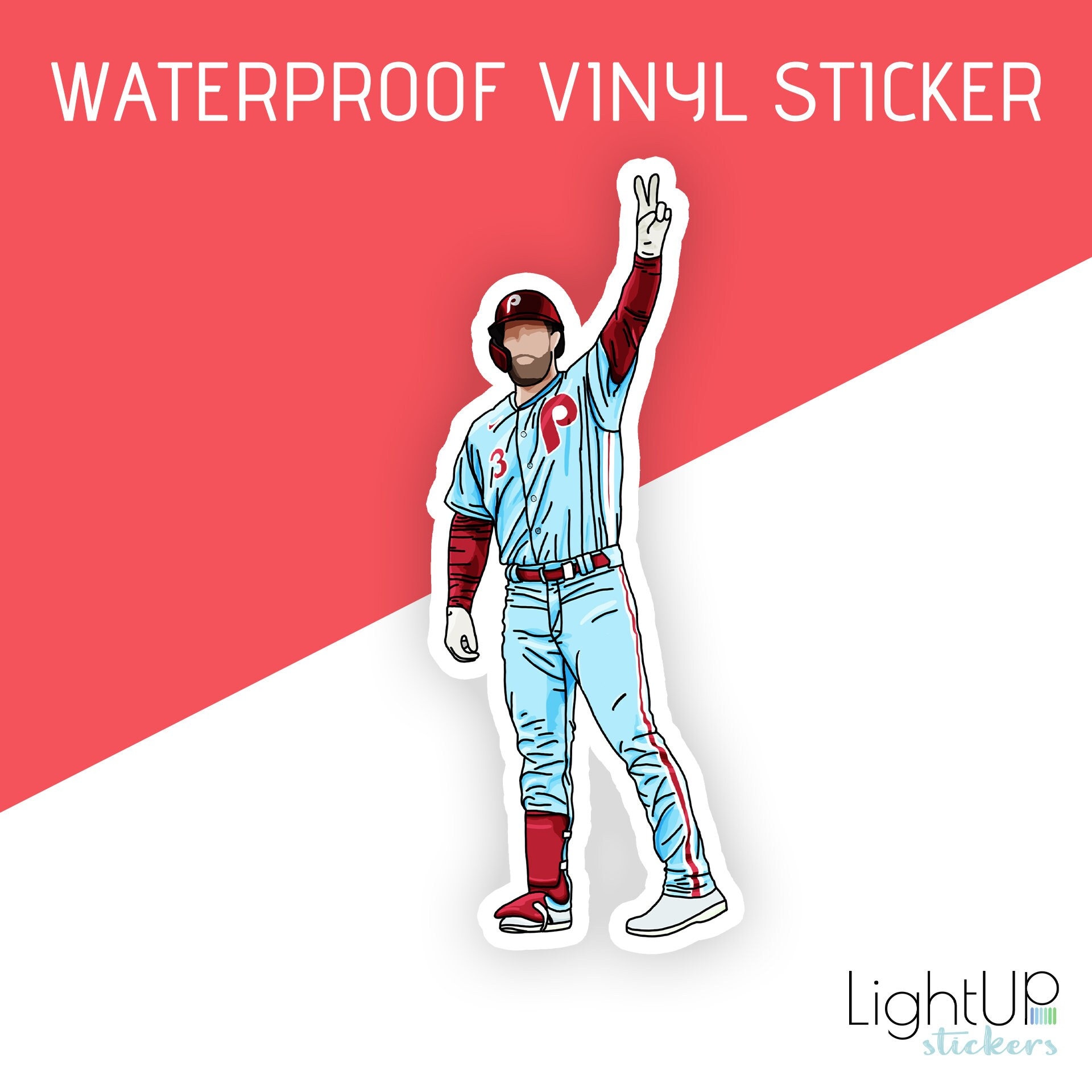 Waterproof Vinyl Sticker Fan Art of Bryce Harper - Etsy