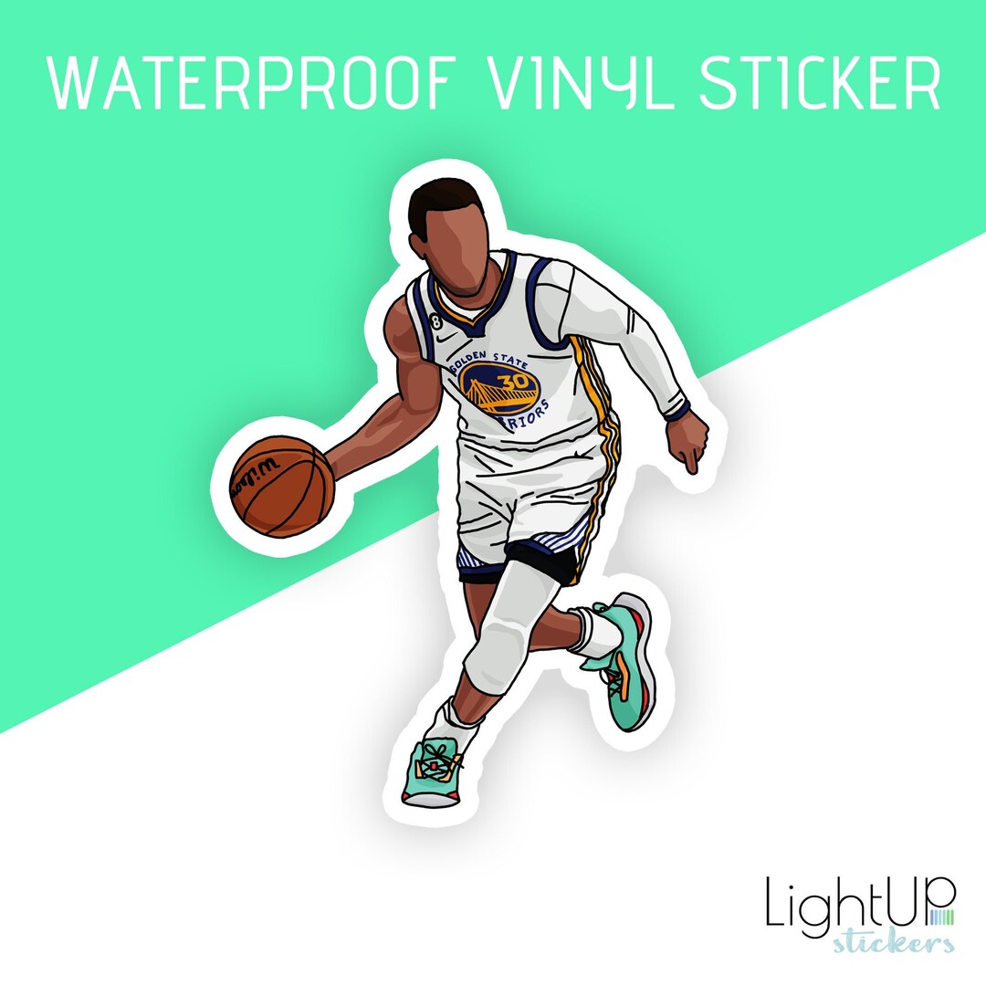 Waterproof Vinyl Sticker Fan Art of Stephen Curry Golden State Warriors ...