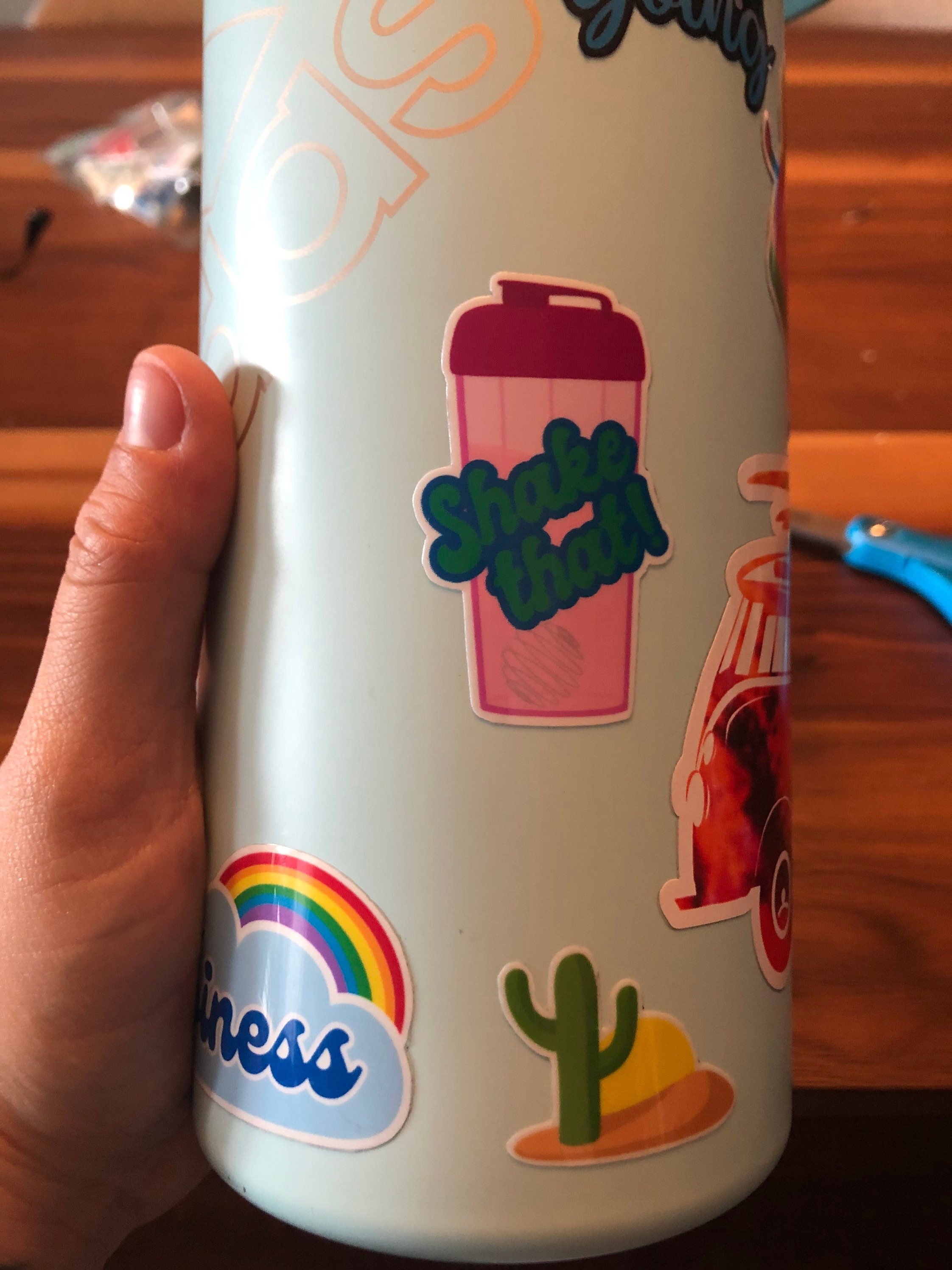Waterproof Vinyl Sticker Shake That Gym Shaker Bottle - Etsy