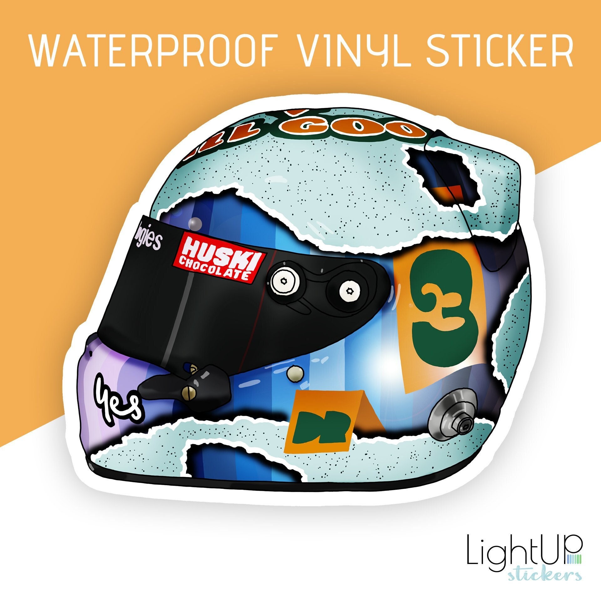 Waterproof Vinyl Sticker Fan Art of Daniel Ricciardo 2021 - Etsy