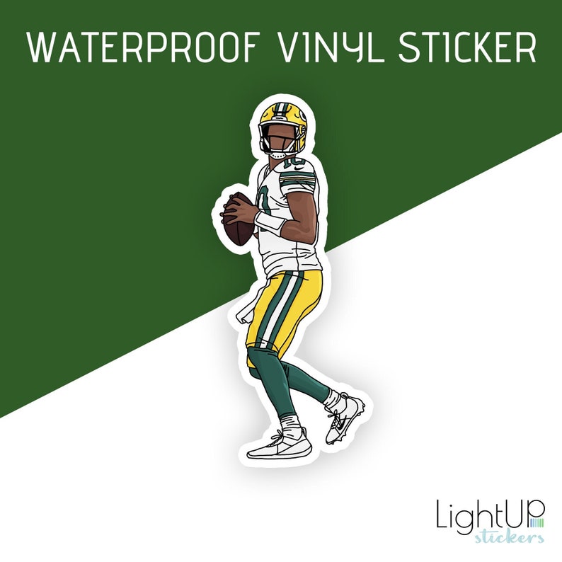 Waterproof Vinyl Sticker Fan Art of Jordan Love Greenbay - Etsy