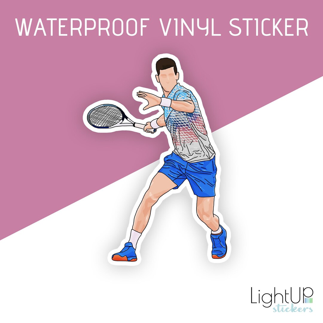 Waterproof Vinyl Sticker Fan Art Tennis Player Novak Djokovic Tennis ...